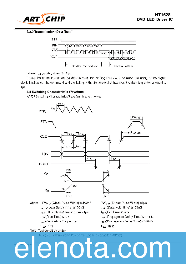 HT1628 Datasheet PDF (1.21 MB) ArtsChip | Pobierz z Elenota.pl