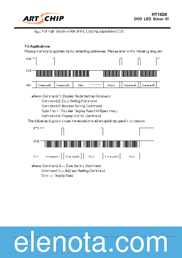 HT1628 Datasheet PDF (1.21 MB) ArtsChip | Pobierz z Elenota.pl