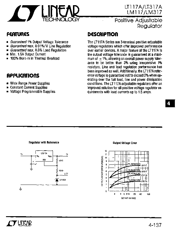 LM117 Datasheet PDF (547 KB) Linear Technology | Pobierz z Elenota.pl